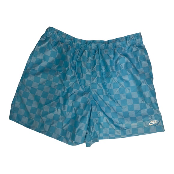 Nike | Shorts | Nwt Nike Club Flow Checkered Light Blue Shorts | Poshmark